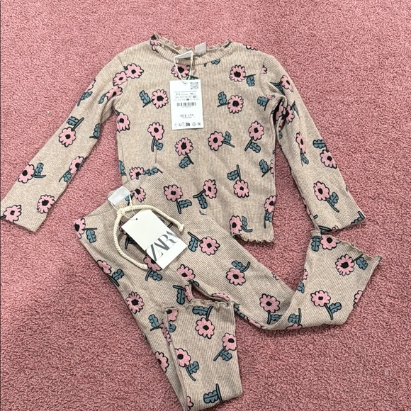 Zara | Matching Sets | Zara Kids Pink Floral Set | Poshmark